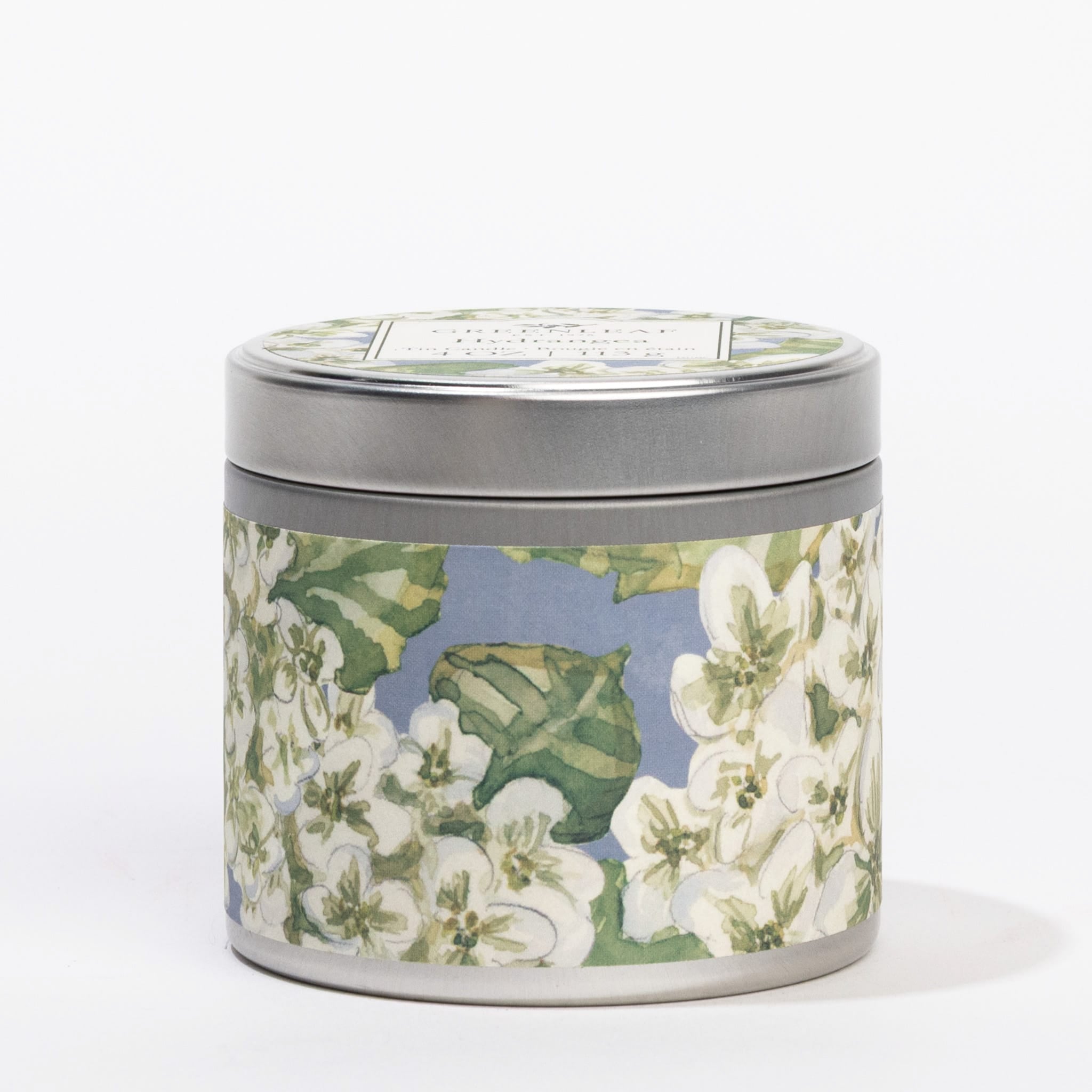 Hydrangea Tin Candle