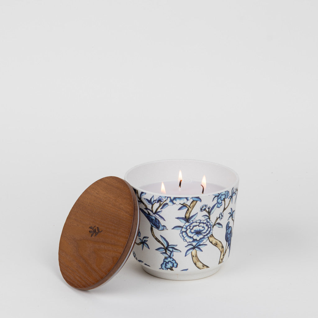 Patterned 3 Wick Candle - Classic Linen – Greenleaf Gifts